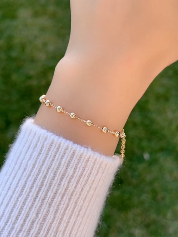 Small gold ball bracelet store
