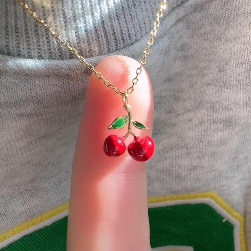 Red Resin Leaf Necklace - Etsy