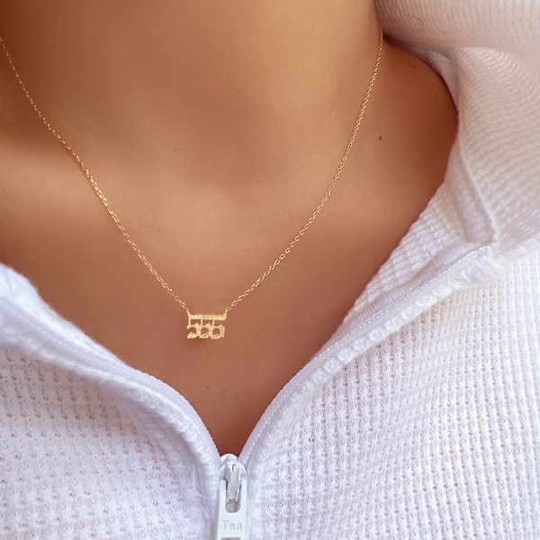 Number 555 Necklace - Etsy