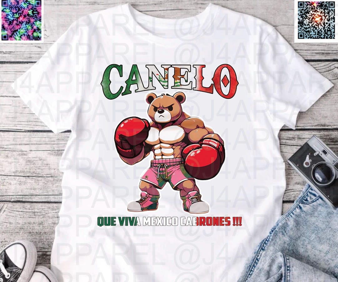 Canelo Bear T Shirt, Canelo Alvarez Pink Shorts Bear - Etsy