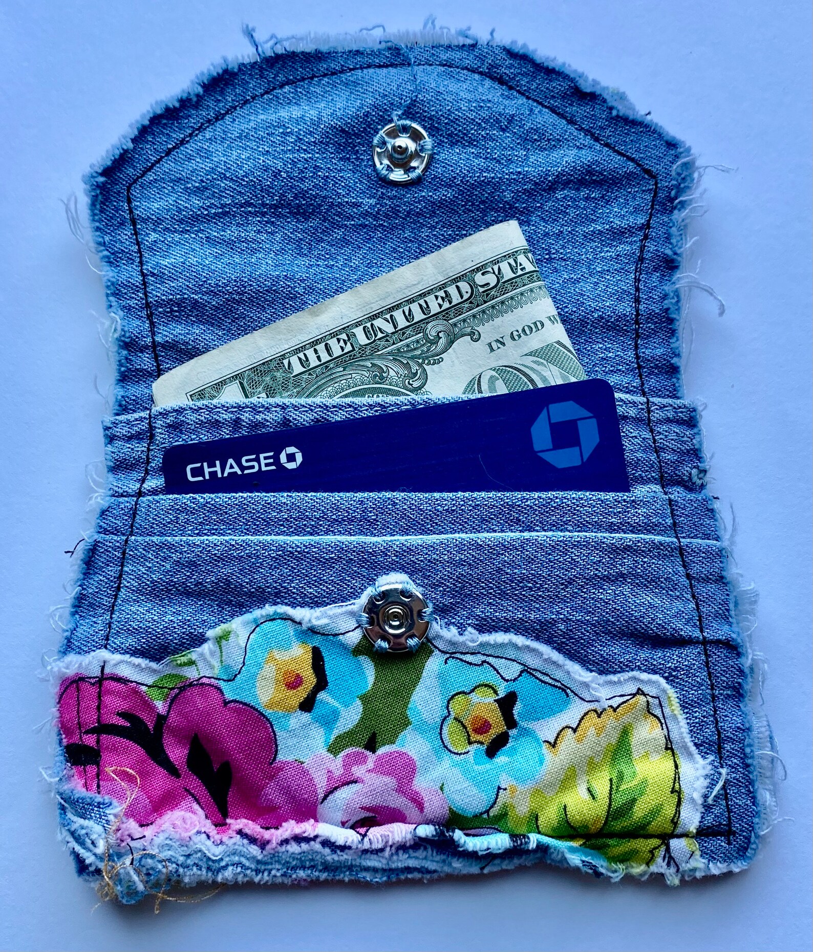 Torn Edge Denim Wallet and Cross Body Bag - Etsy