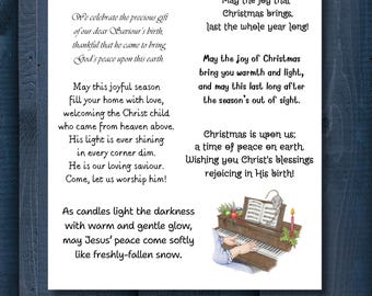 Printable Christian Christmas Card Verses: Religious Rhyming Poems ...