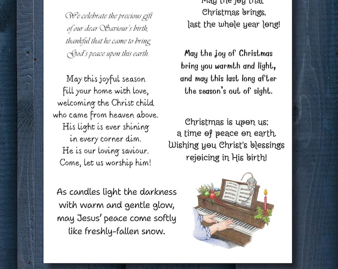 Printable Christian Christmas Card Verses: Religious Rhyming Poems ...