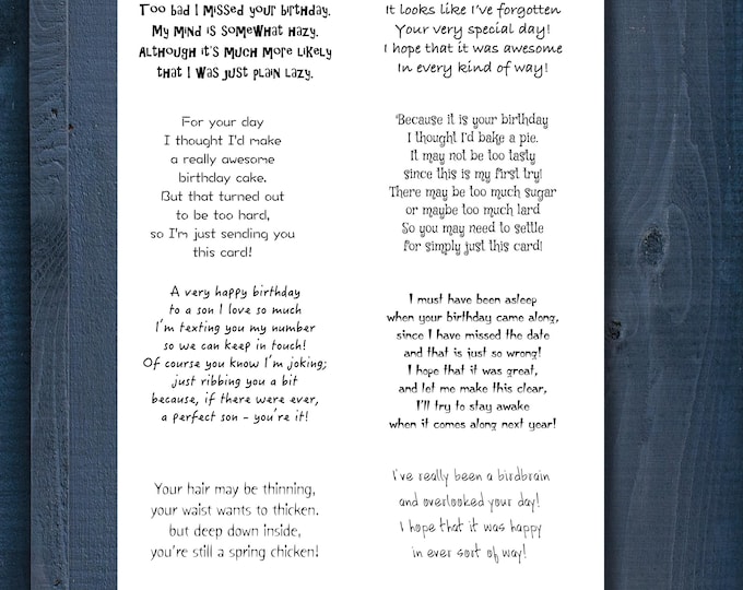 Humorous Birthday Card Verses: Original Rhyming Poems for Card Making ...