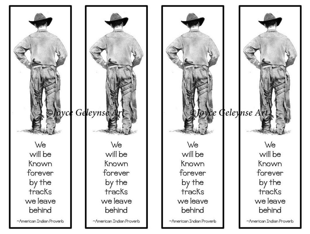 Printable Bookmarks, Cowboy Bookmark, Pencil Drawing, Cowboy With Chaps ...
