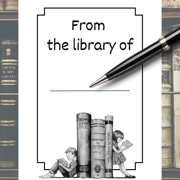 Personalized Bookplates Children - Etsy