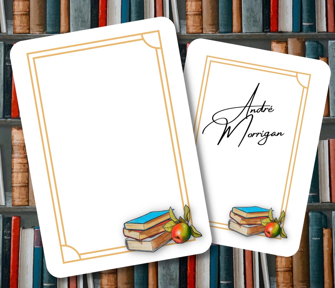 Author Signature BOOKPLATES Pack of 10 or 20 APPLE and BOOKS - Etsy