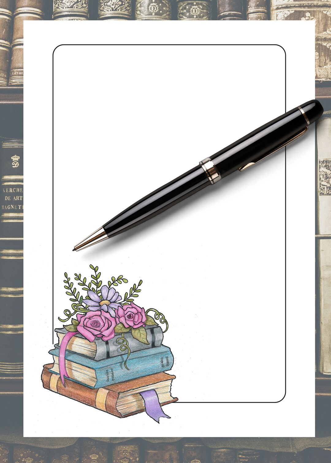 Author Signature BOOKPLATES, Package of 20, 3.5" X 5" Illustration of ...