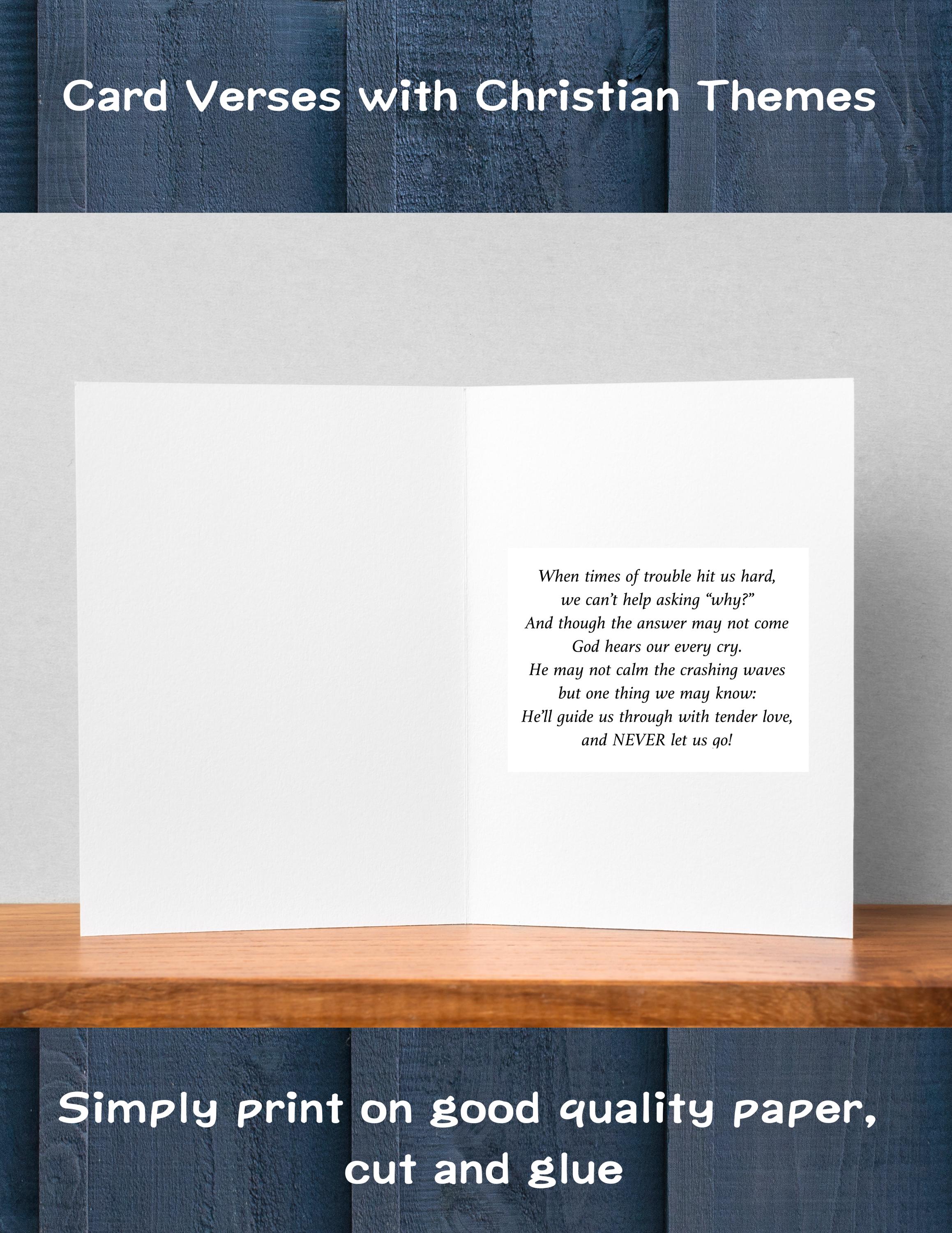 Printable Christian Greeting Card Verses: Poems for Handmade Cards ...