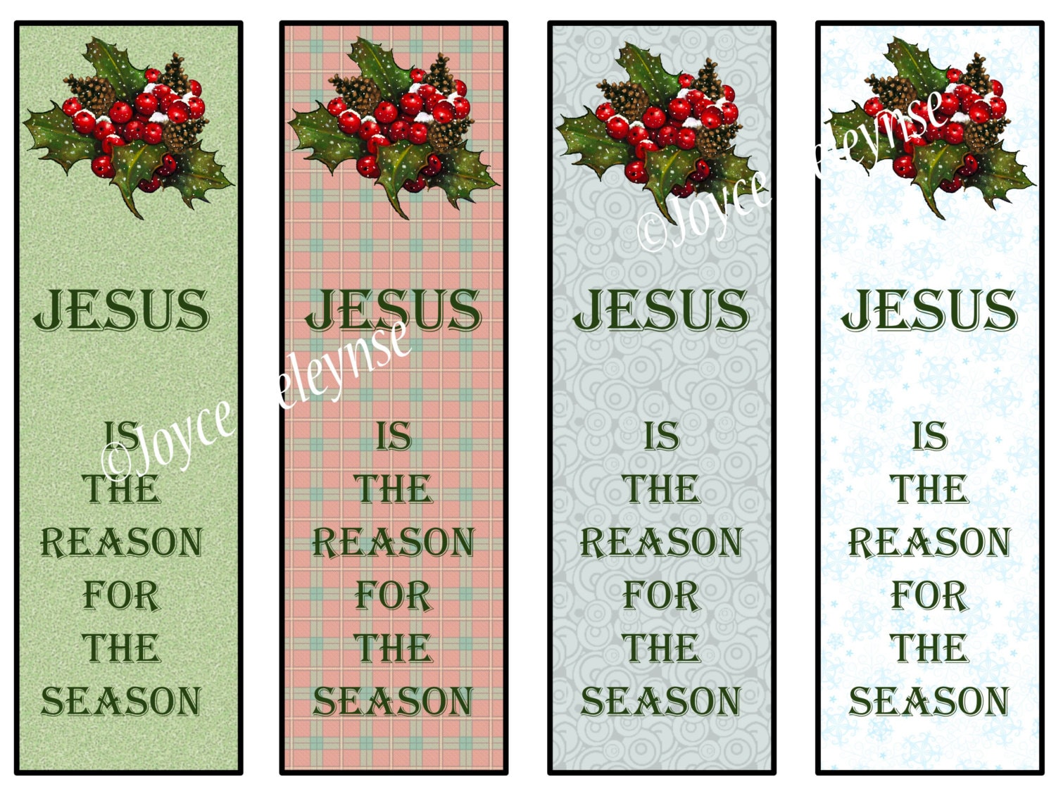 Printable Christmas Bookmarks, Religious Christmas, Jesus is the Reason ...