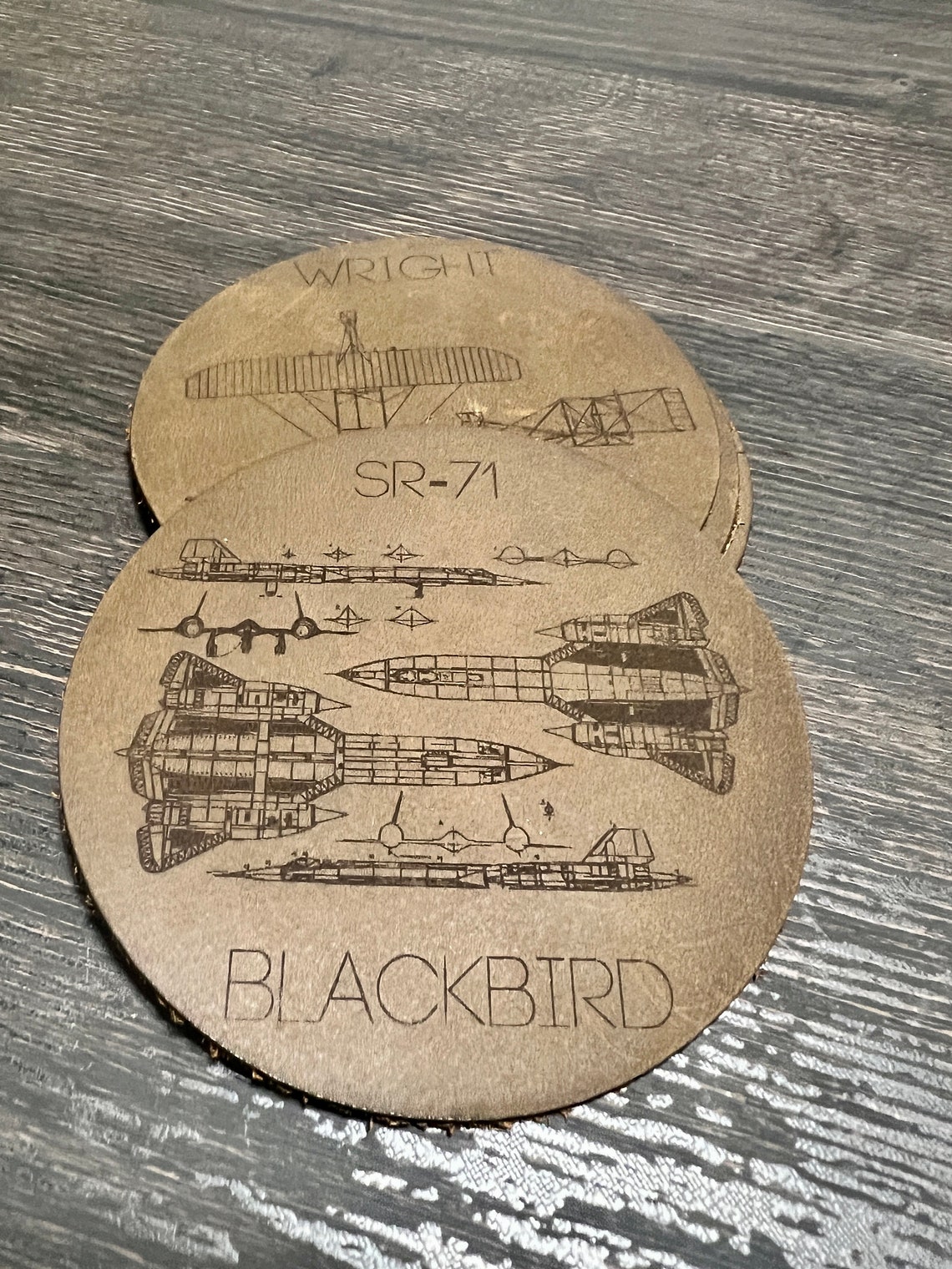 Aircraft Schematic Leather Coasters - Etsy