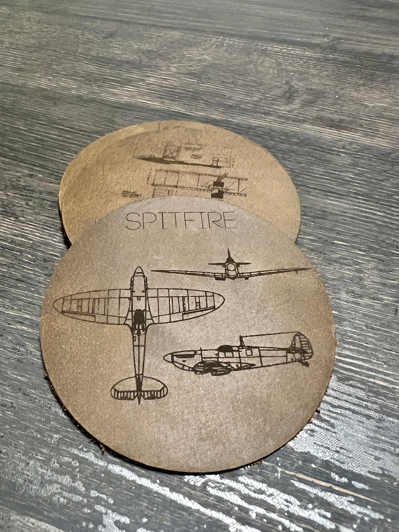 Aircraft Schematic Leather Coasters - Etsy