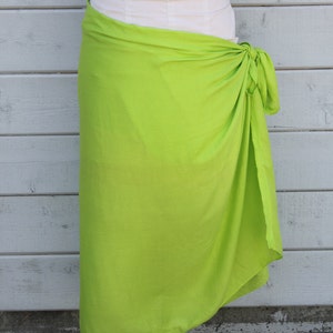 Lower Price Lime Green Color-pareo-solid Color-full - Etsy