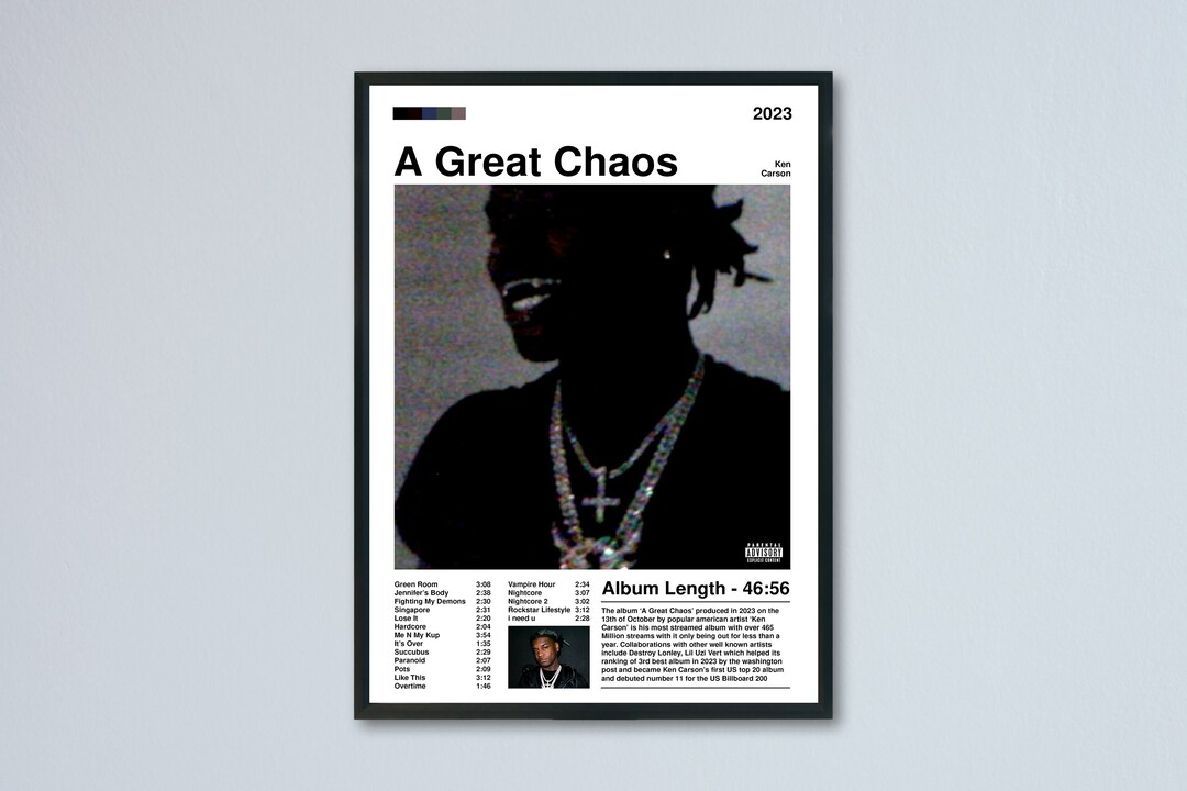 Ken Carson - A Great Chaos Poster ( A4 ) - Etsy