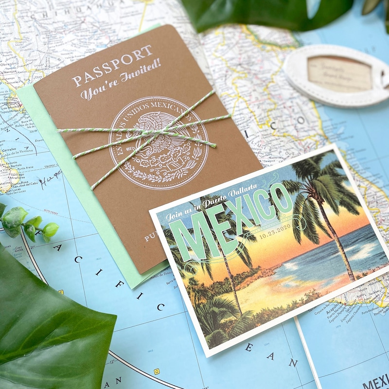 Destination Wedding Invitation Mexico - Etsy