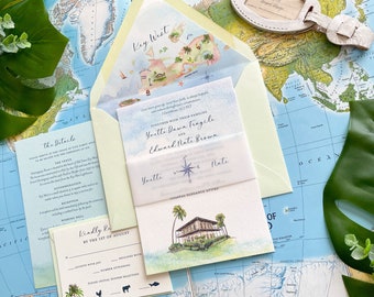 Key West Florida Wedding Invitations Ocean Key Resort the - Etsy