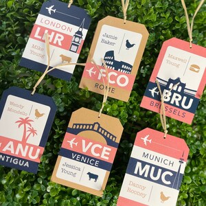 Place Cards + Table Assignments (travel Airport Tag Theme) - Design Fee ...