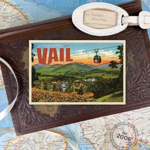 Save the Date - Vail, Colorado 2 - Vintage Travel Postcard - Design Fee ...