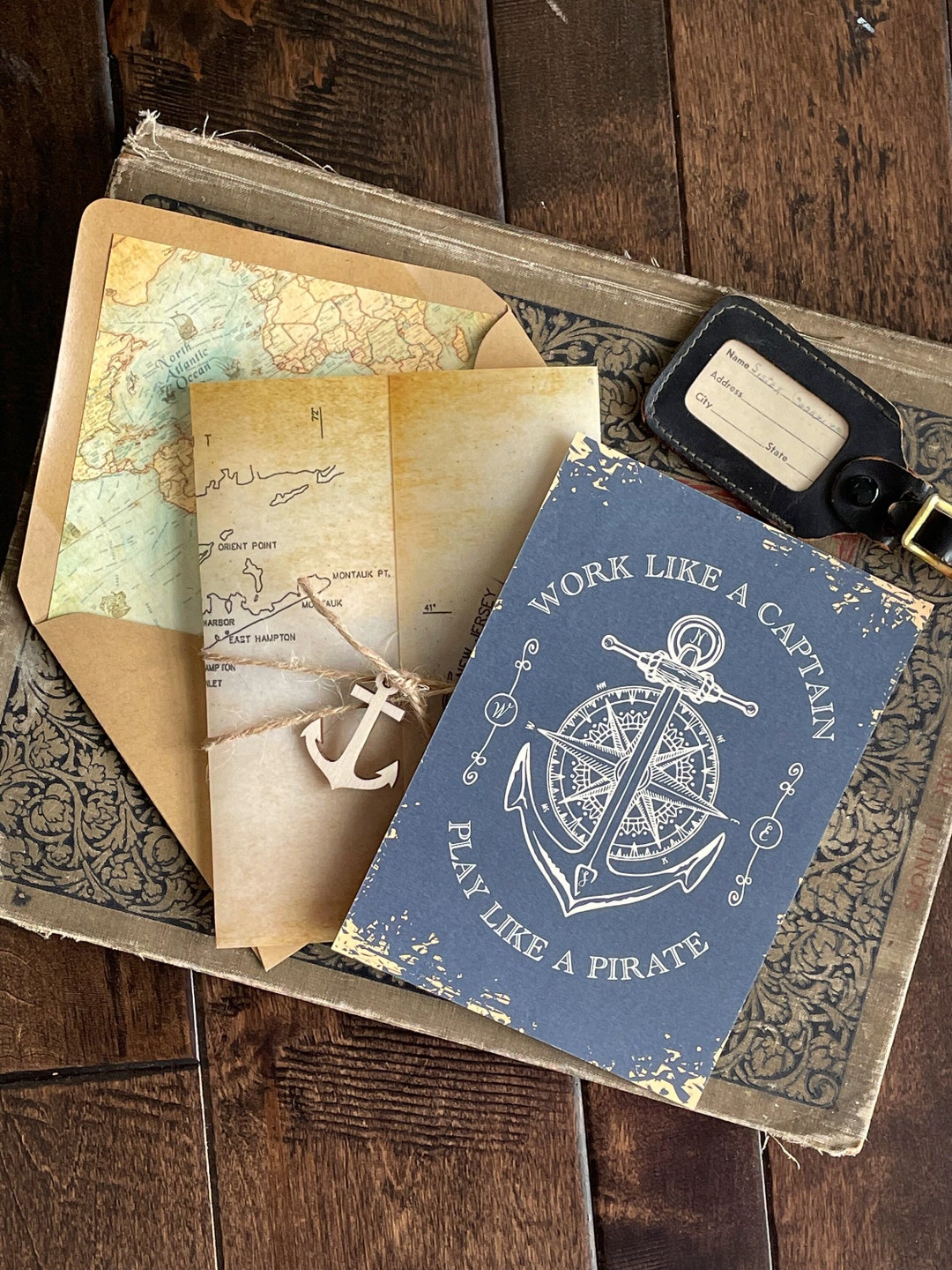 Nautical Vellum 50th Birthday Invite (party Like a Pirate) - Design Fee ...