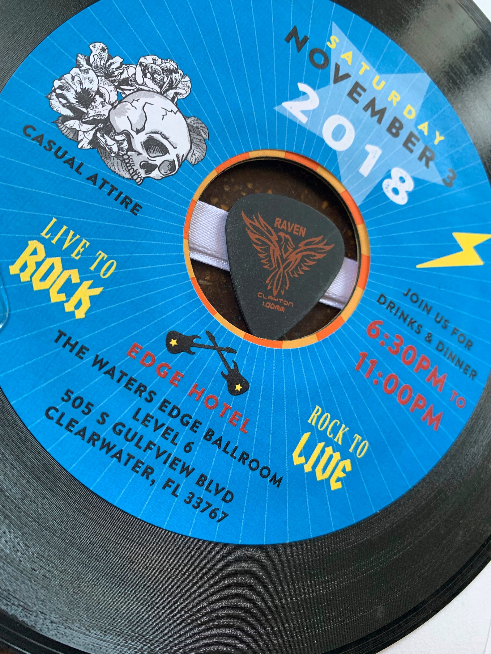 Rock 'N Roll Record VIP Invite A Birthday Party - Etsy
