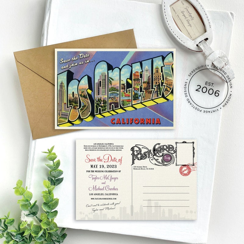 Los Angeles Postcard - Etsy