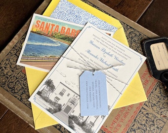 Santa Barbara Wedding Invitation - Etsy