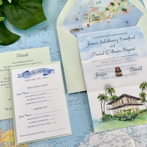 Key Lime Watercolor Wedding Invitation, Hemingway House (key West ...