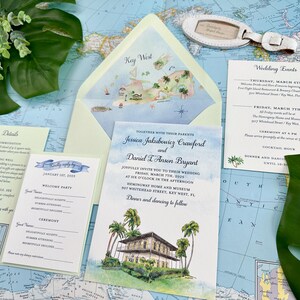 Key Lime Watercolor Wedding Invitation, Hemingway House (key West ...
