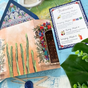 San Miguel Watercolor Gatefold Wedding Invitation (mexico) - Etsy