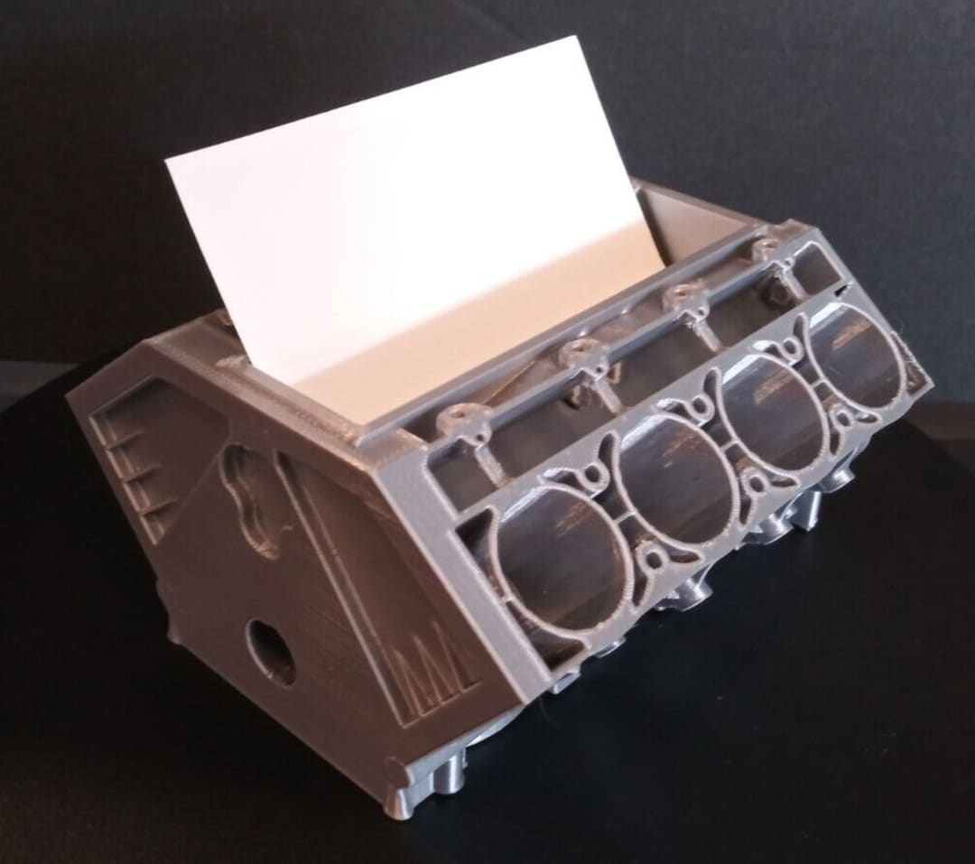 V8 Engine Block Business Card Holder - Chevy Ford Mopar Engine Block ...