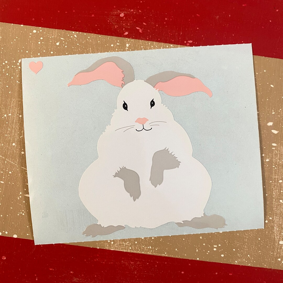 Mrs Grossman Giant Bunny Rabbit Sticker Vintage - Etsy