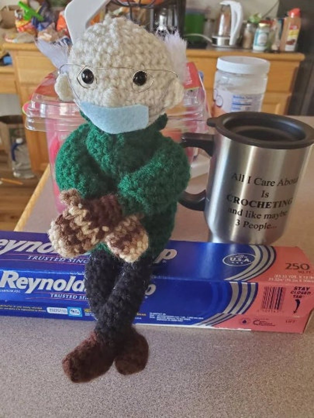 Crocheted Bernie Doll - Etsy