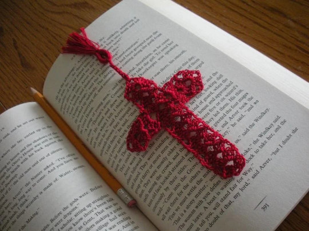 Cross Bookmark - Choose Your Color - Etsy
