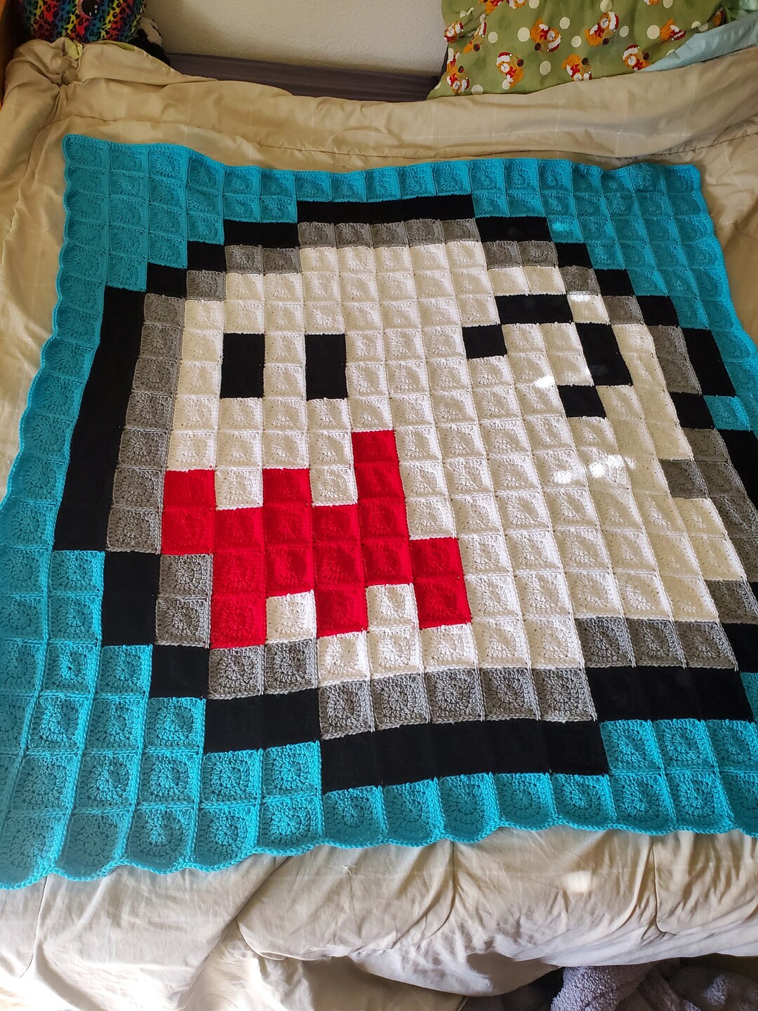 8-bit Character Blanket - Choose Your Character and Color - Etsy