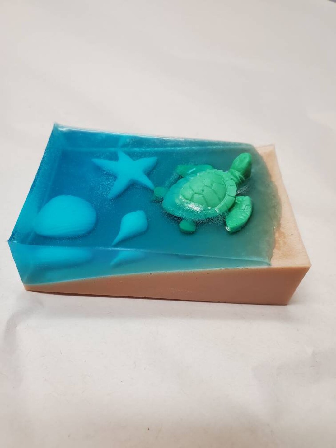 Surfin' Turtle Hand and Body Soap Bar - Glycerin and Coconut Milk Soap ...