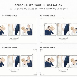 Custom Wedding Portrait Illustrations Sequence, Cute Couples Portrait ...