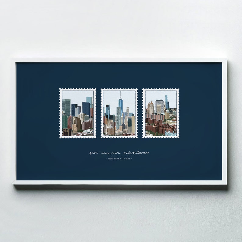 Personalized Travel Sketch Print: Custom Stamp Art From Photo - Etsy
