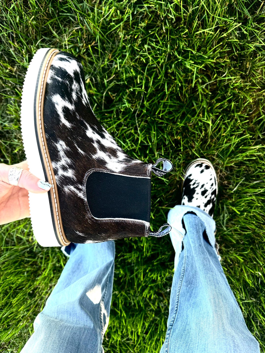 The Branded Roan Cowhide Rancher Boots - Western Fashion - Western ...