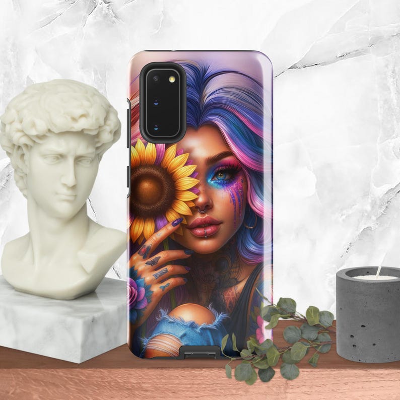 Alt Sunshine & Rainbows Neon Sunflower Goddess Samsung Tough Case ...