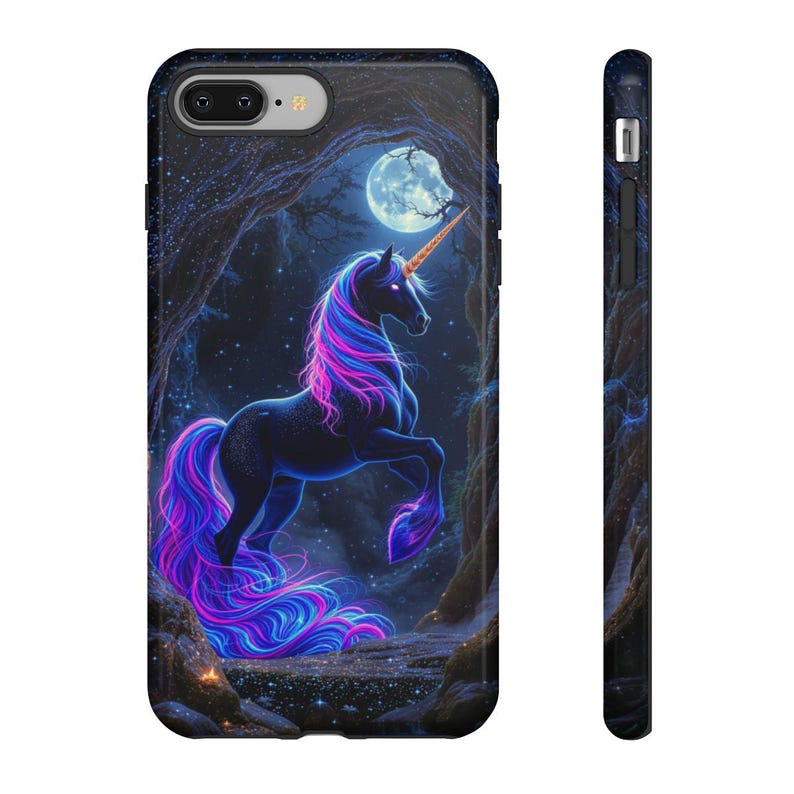 Midnight Moon Unicorn Tough Case - Fits iPhone and Samsung Galaxy, Dark ...