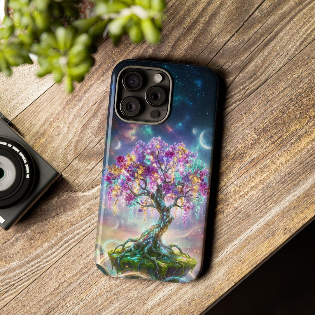 Cherry Blossom Festival Cosmic Tree of Life Stained Glass Tough Case ...
