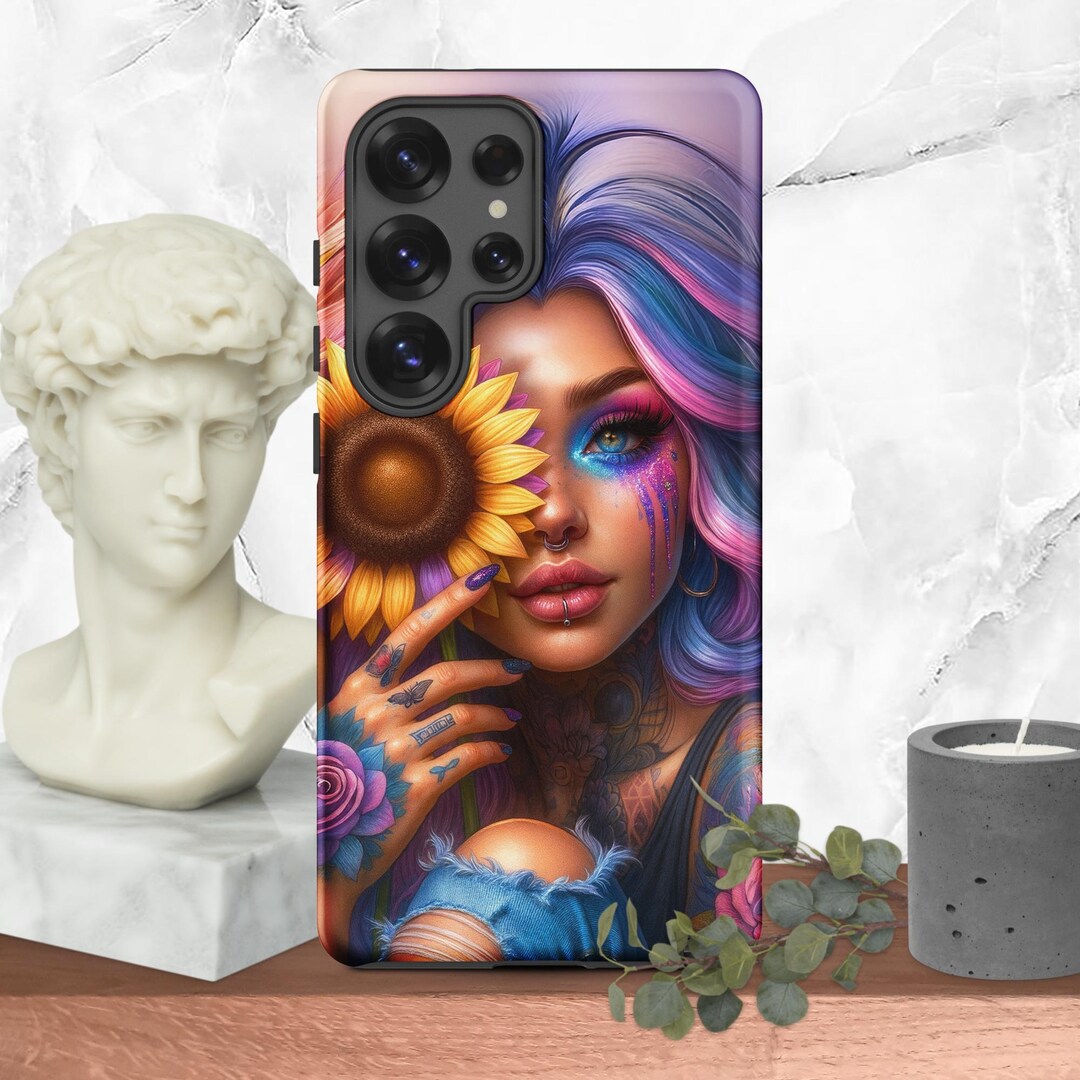 Alt Sunshine & Rainbows Neon Sunflower Goddess Samsung Tough Case ...