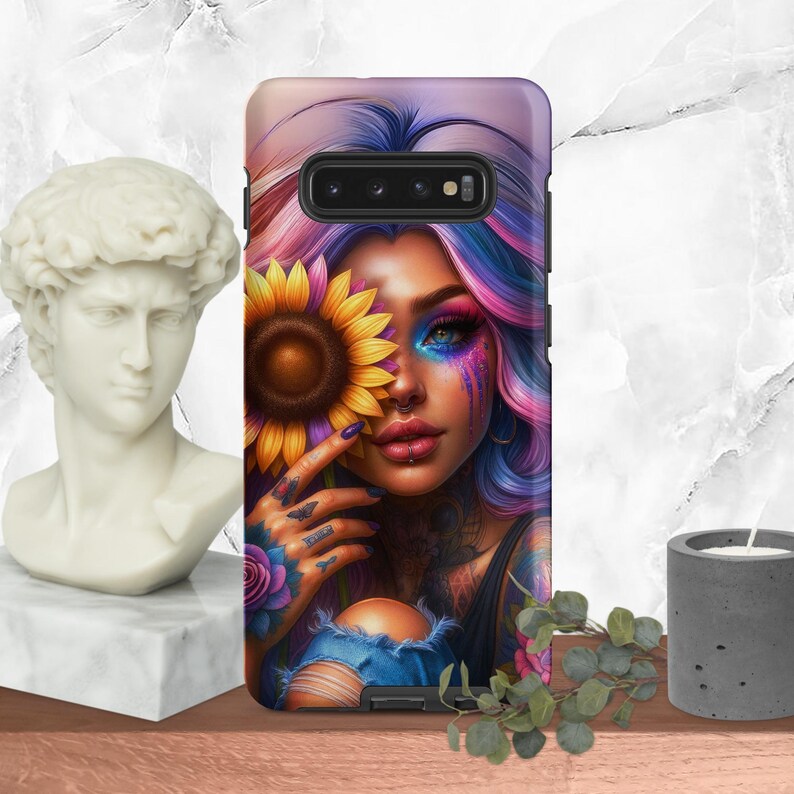 Alt Sunshine & Rainbows Neon Sunflower Goddess Samsung Tough Case ...
