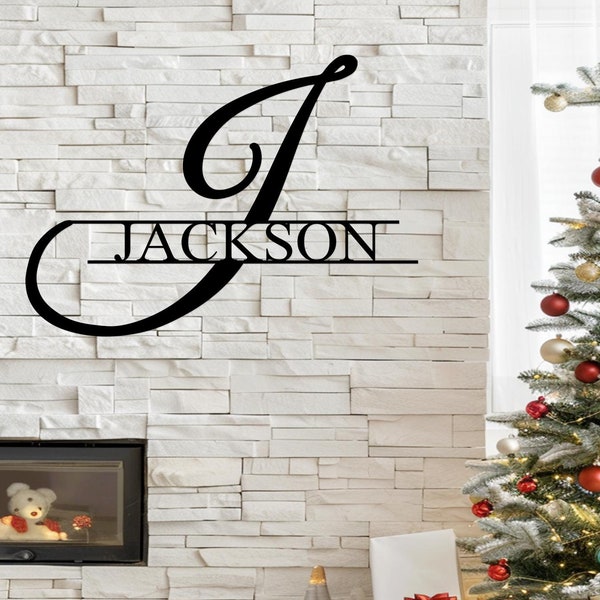 Initial Sign Metal - Etsy