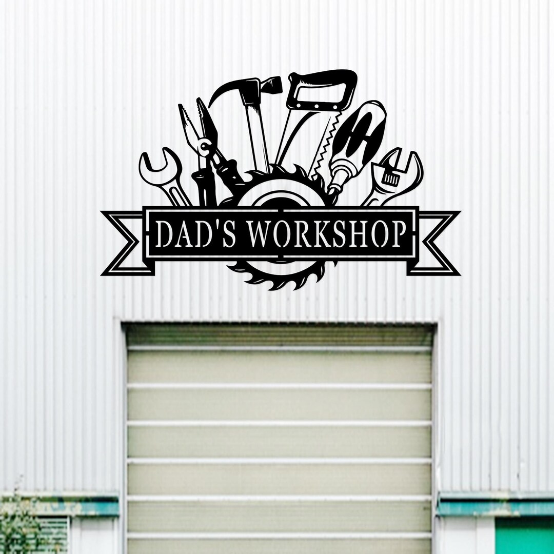 Personalized Workshop Metal Sign, Workshop Name Sign, Personalized ...