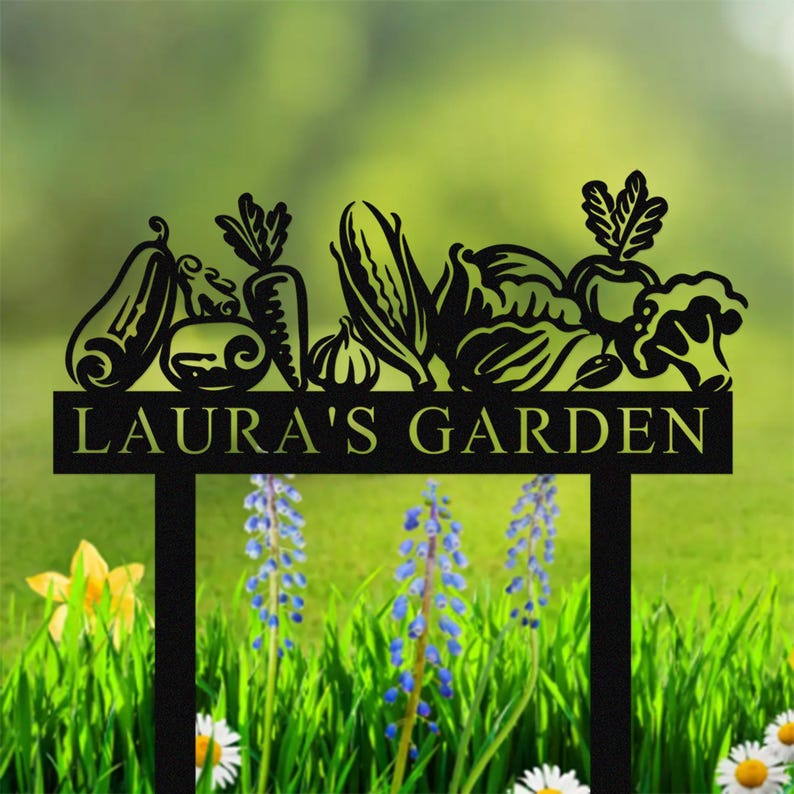 Custom Vegetable Garden Sign,personalized Garden Name Sign,metal ...