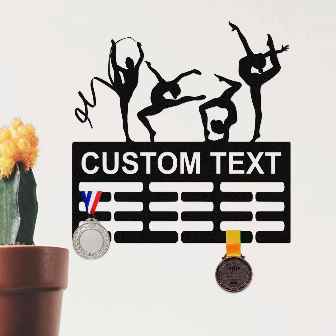Custom Gymnastics Medal Hanger With Name, Personalized Gymnast Medal ...