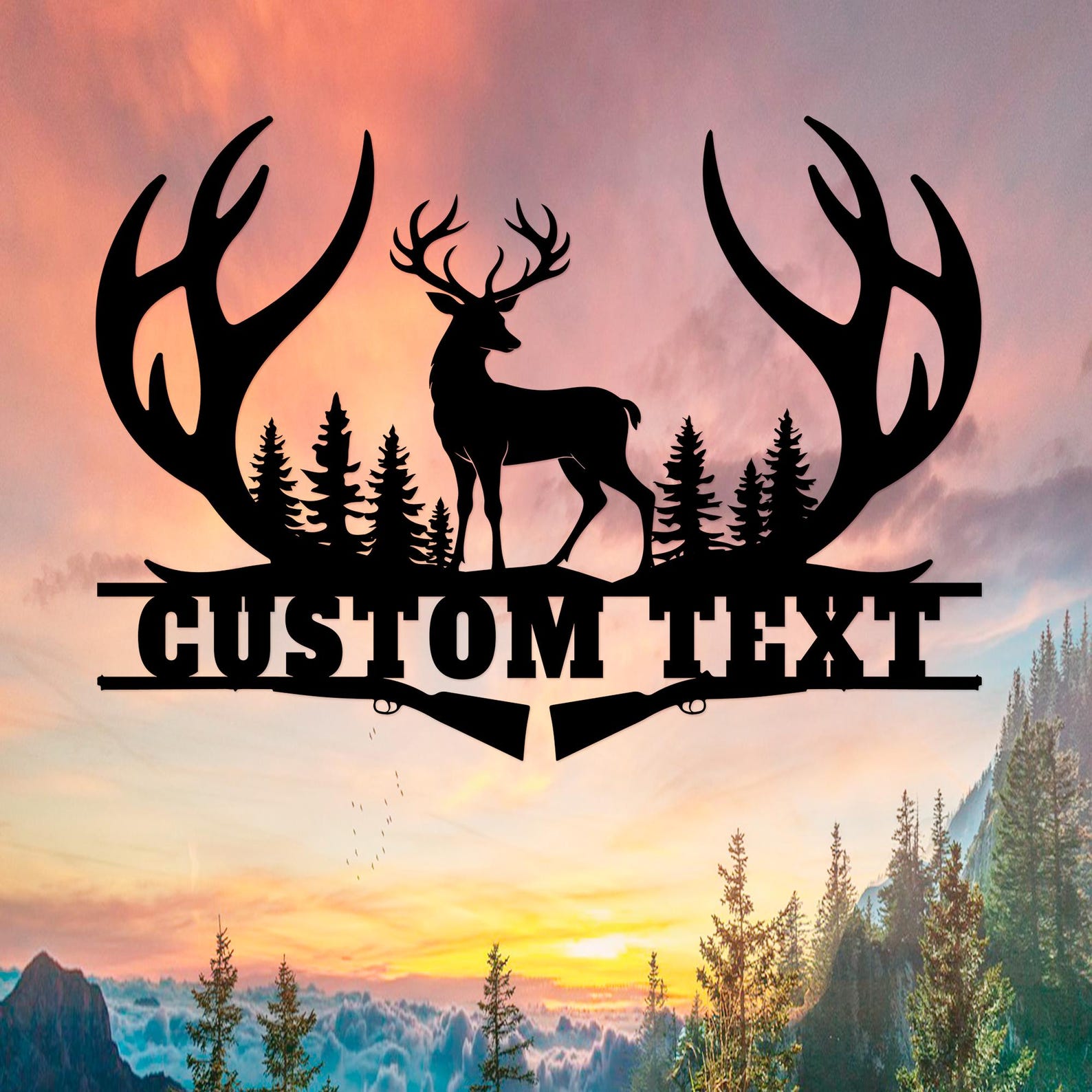 Custom Deer Hunting Metal Sign, Deer Hunter Name Sign, Personalized ...