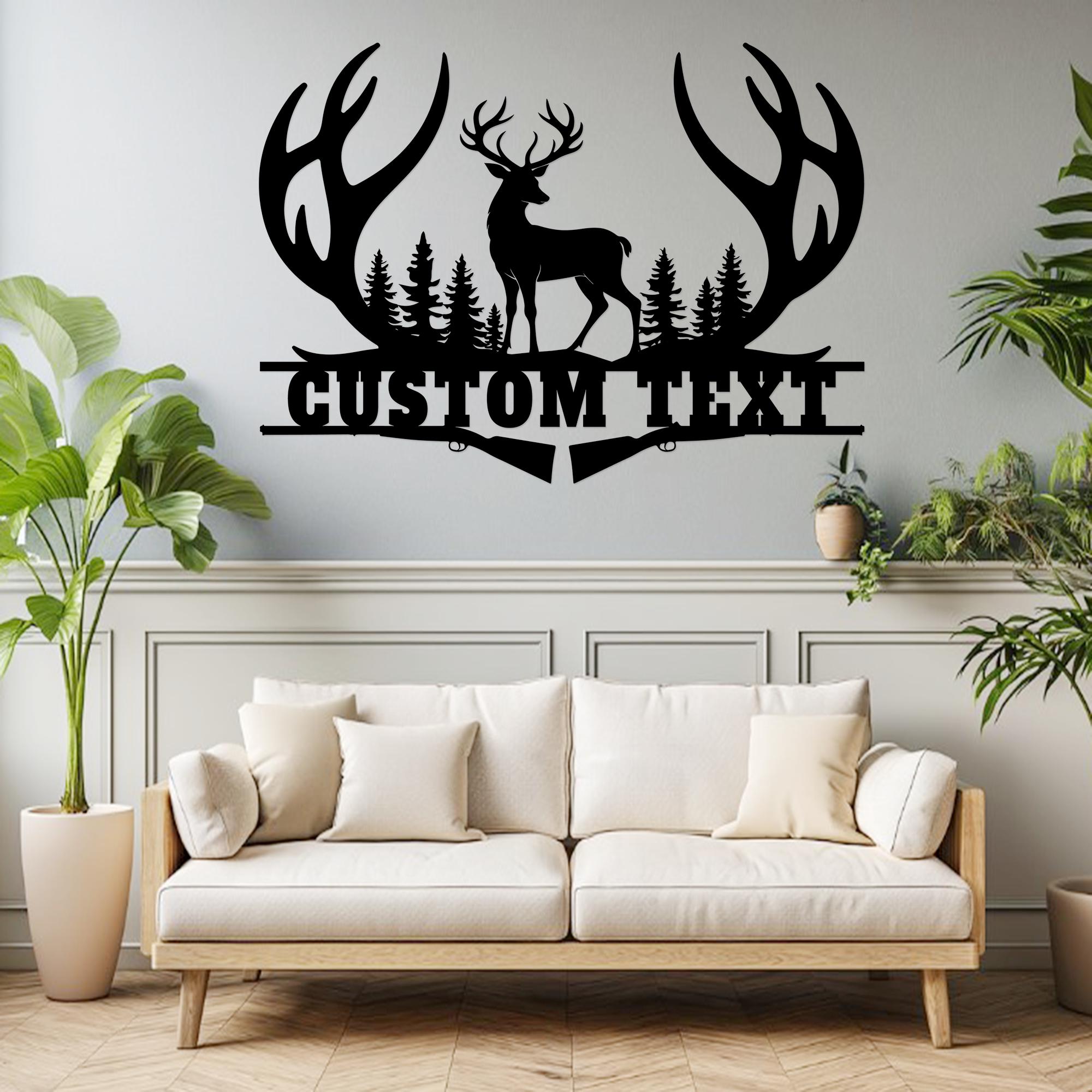 Custom Deer Hunting Metal Sign, Deer Hunter Name Sign, Personalized ...