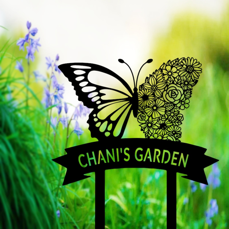 Butterfly Garden Sign - Etsy